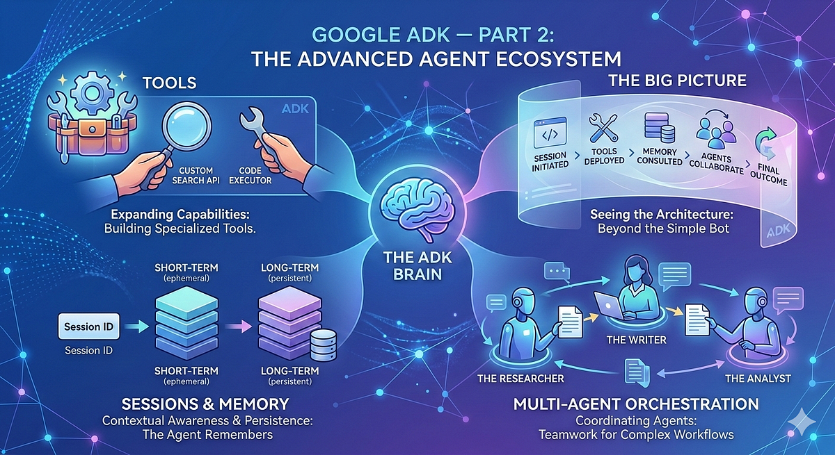 Google ADK — Part 2: Tools, Sessions, Memory & Multi-Agent Systems | by ...