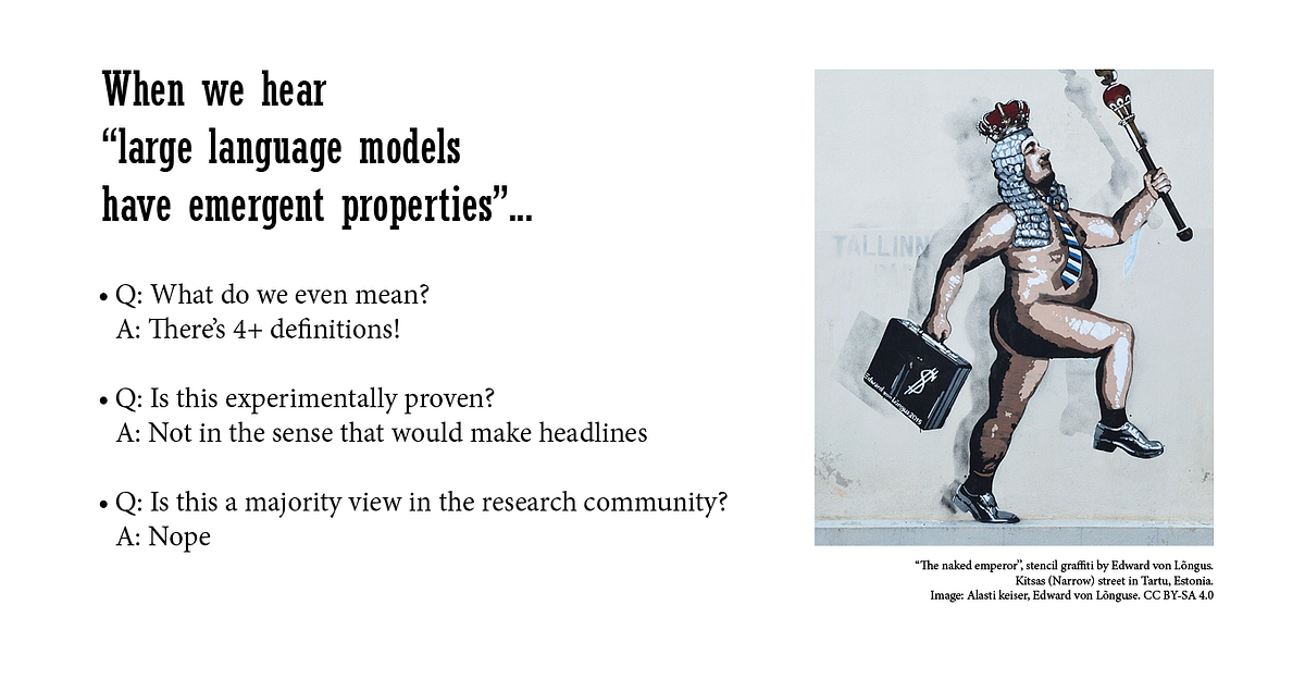 A Sanity Check on ‘Emergent Properties’ in Large Language Models | by ...