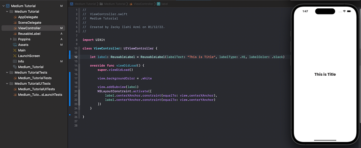 Reusable Components for Scalable Projects with UIKit Programmatically Swift 5 | by Zacky Ilahi ...