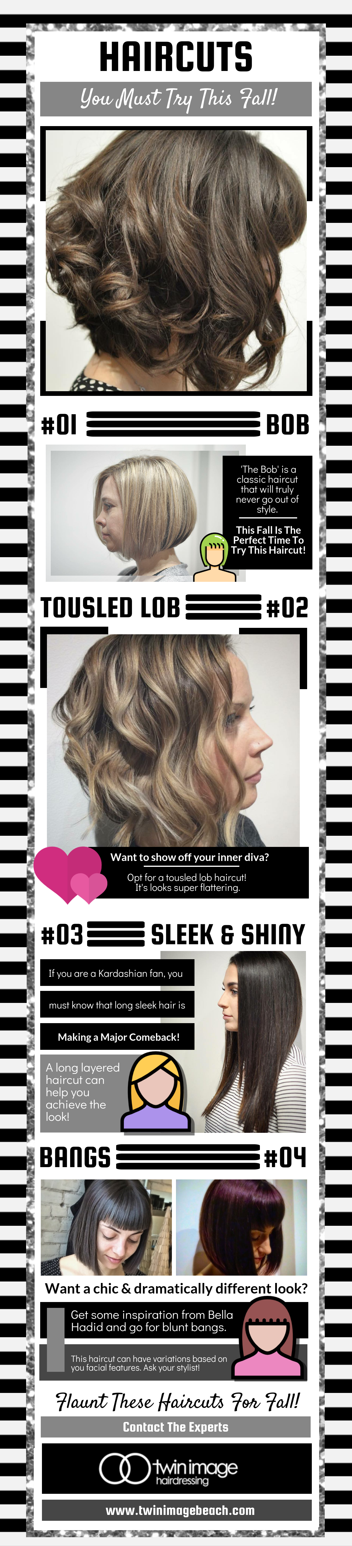 Haircuts You Must Try This Fall. This infographic presents information ...