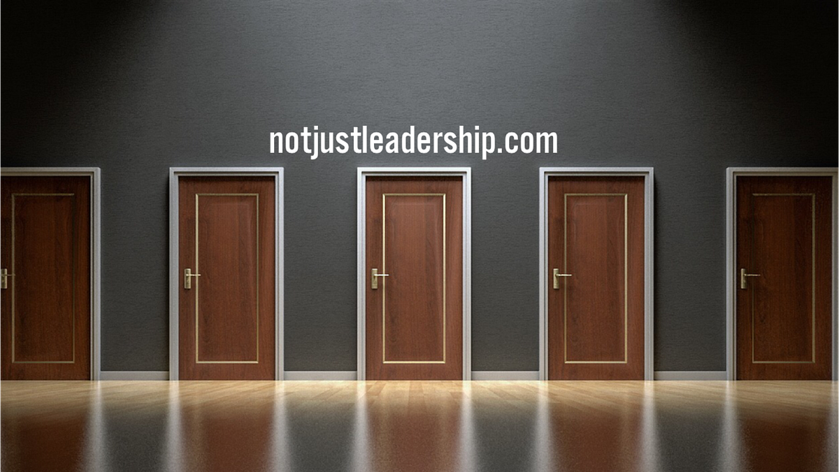The Three Doors of Leadership. What do you do when you come across ...