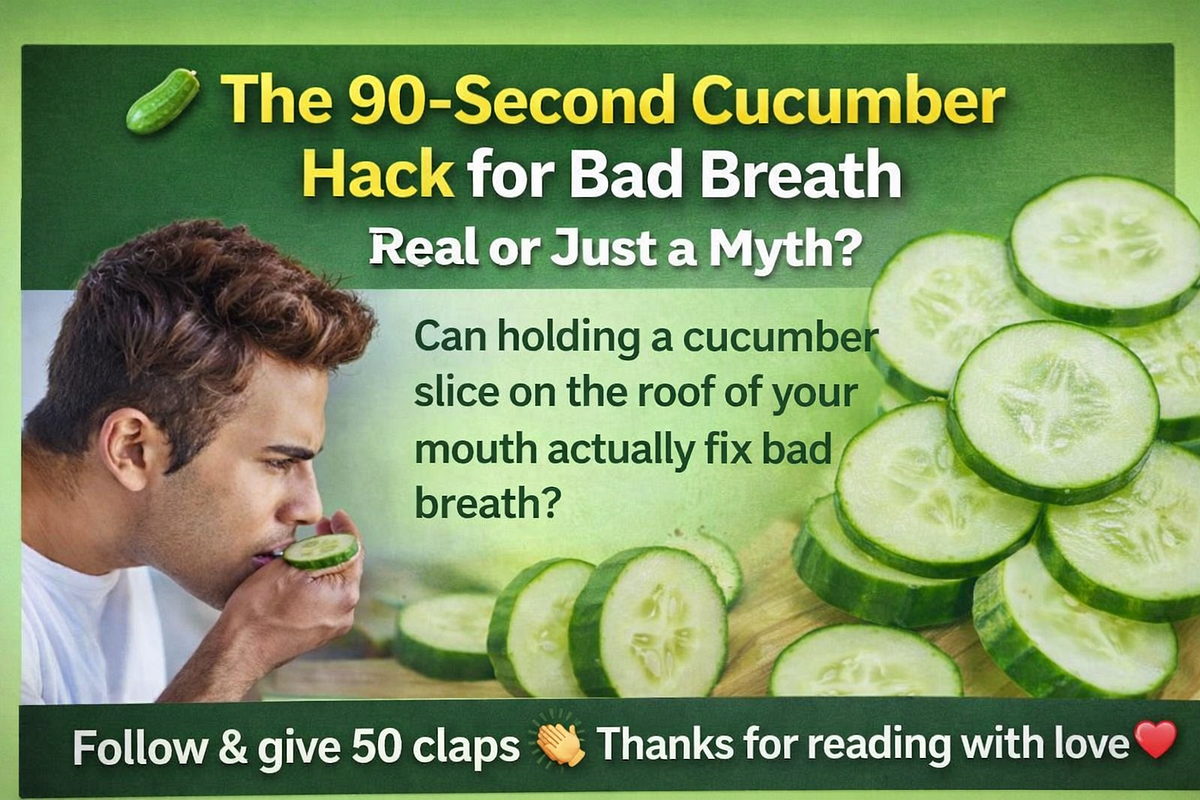 The 90-Second Cucumber Hack for Bad Breath – Real or Just a Myth? | by ...