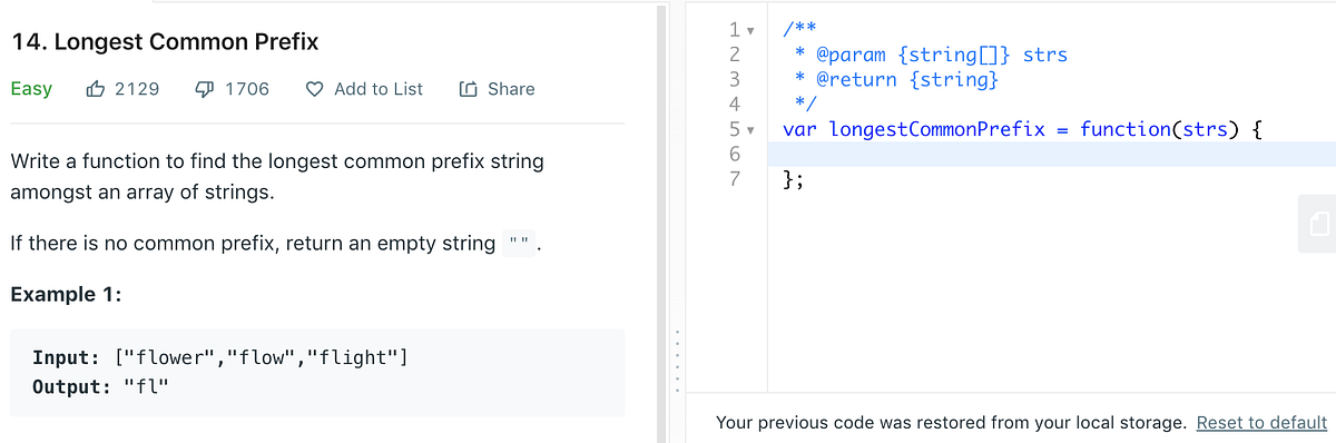JS 的演算法養成之路 | Longest Common Prefix | by 神Q超人 | Starbugs Weekly 星巴哥技術專欄 | Medium