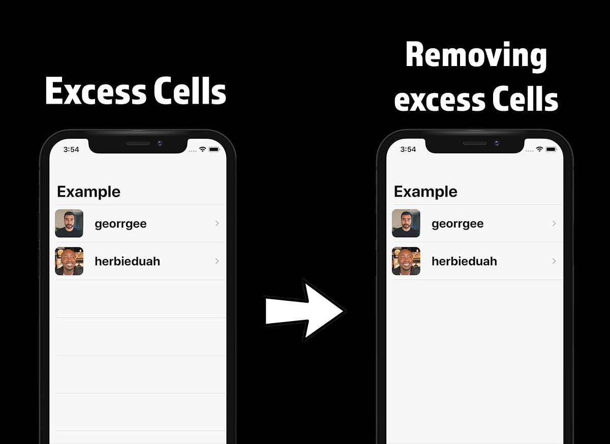 Removing extra cell lines in a UITableView | by George Garcia | Medium