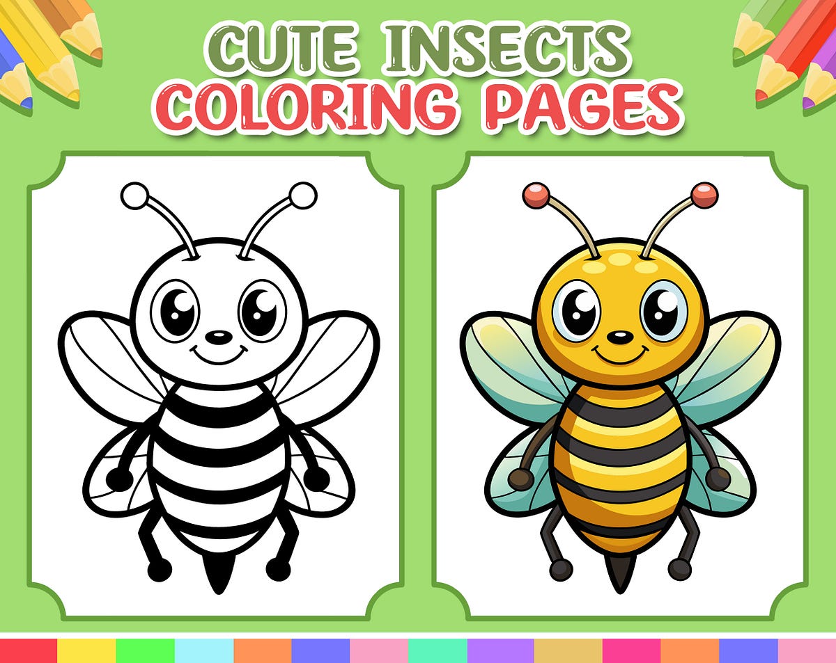 Printable Cute Insects Coloring Pages: Nurturing Creativity and ...