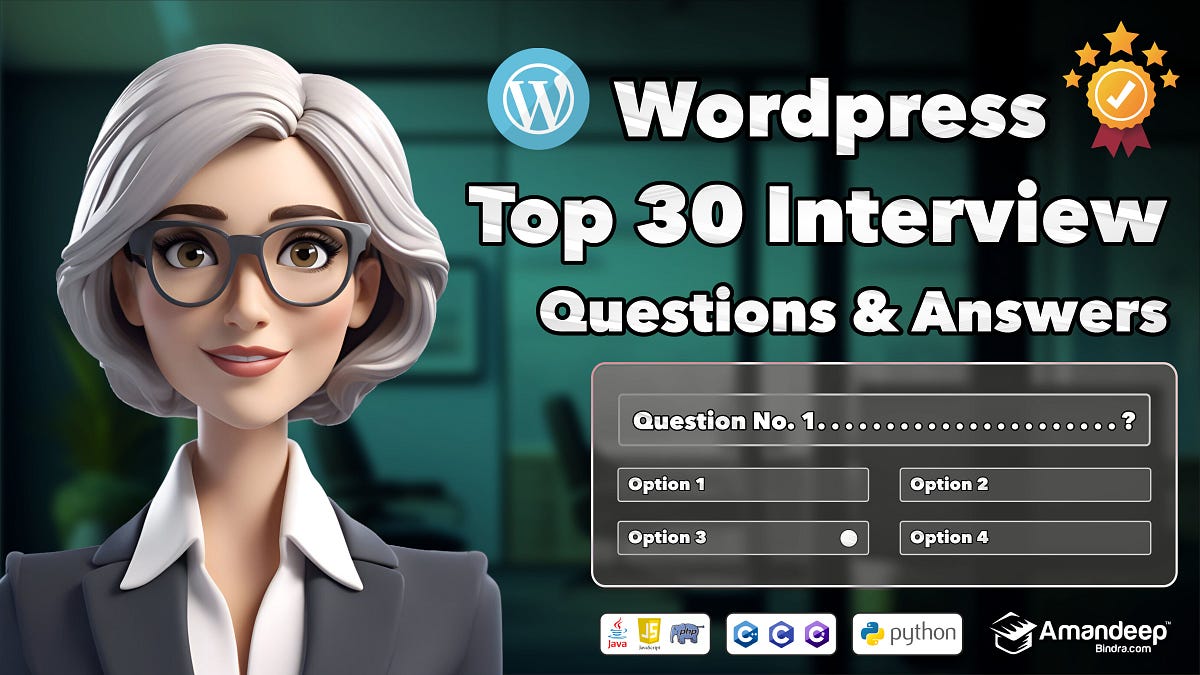 Top 30 Wordpress Interview Questions & Answers | Wordpress MCQ 🚀 | Crack Interviews 🤯 | Exam Q ...