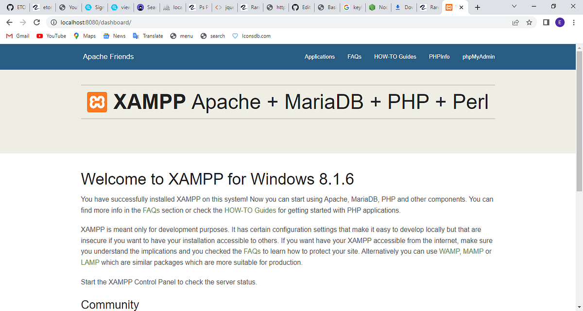 Day 1 of PHP Journey: Installation and And Setup Of PHP Environment with Apache… XAMPP’s CP: The ...