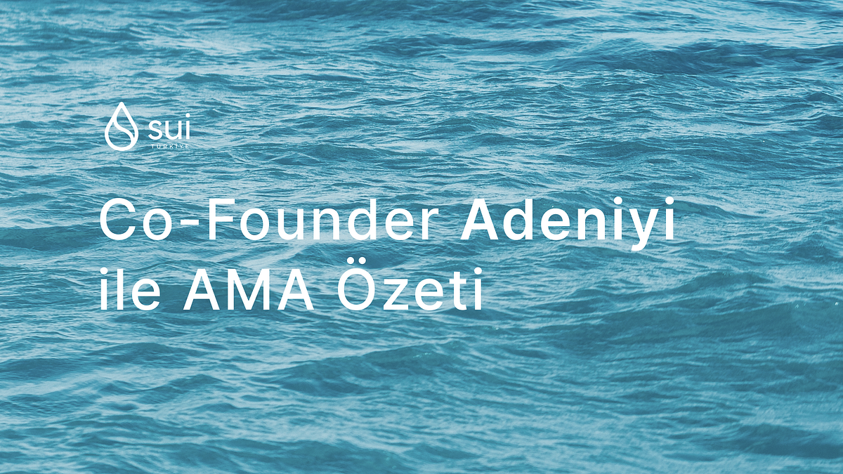 Özet 7/21 Sui AMA: Adeniyi Abiodun ile Sui’nin Önünde Hangi Fırsatlar Var? | by Koray | SUI ...