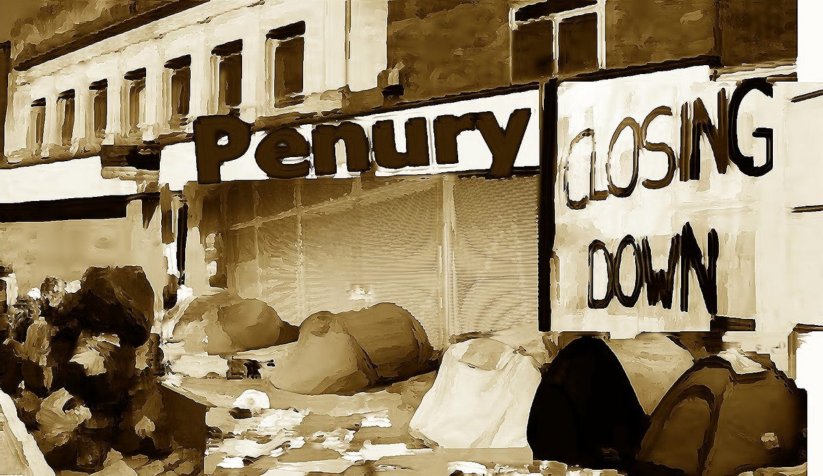 Penury. By Angela Goldsmith | by Angiegoldsmith | Medium