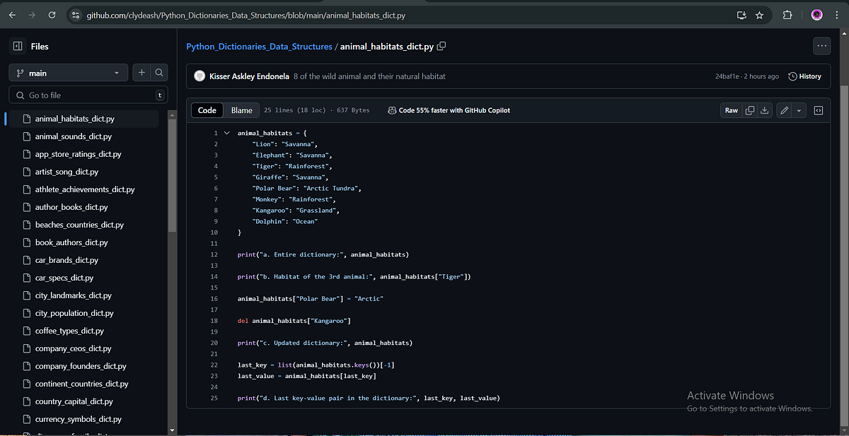 ACTIVITY 13: Master the Python Dictionaries Data Structures | by Kisseraskley Endonela | Sep ...