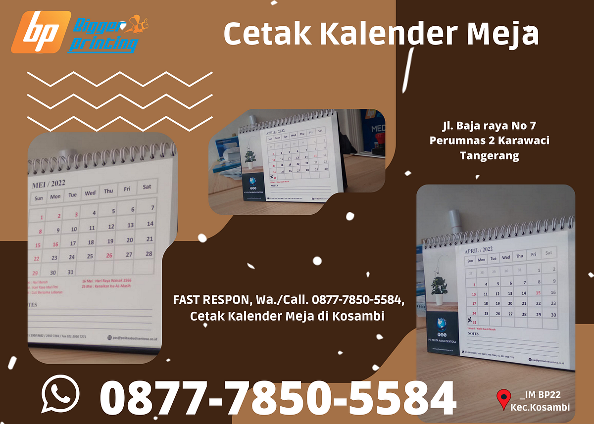 FAST RESPON, Wa./Call. 0877-7850-5584, Cetak Kalender Meja di Kosambi KLIK https://wa.me ...
