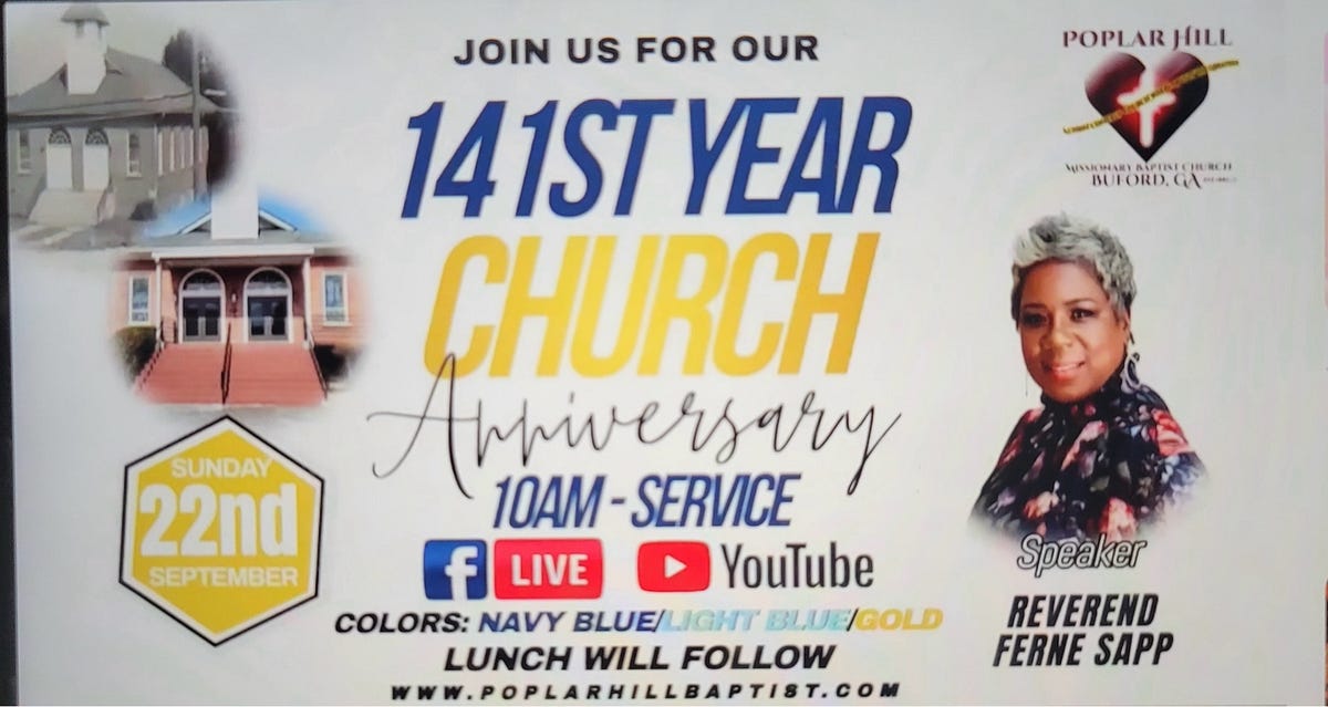 One four one and one for all: Poplar Hill Baptist Church celebrates 141 ...
