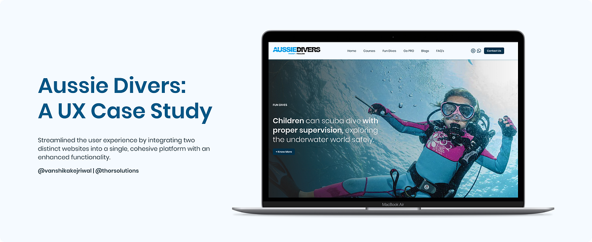 A fresh dive: Redesigning the Aussie Divers website — A UX case study | by Vanshika | Bootcamp ...