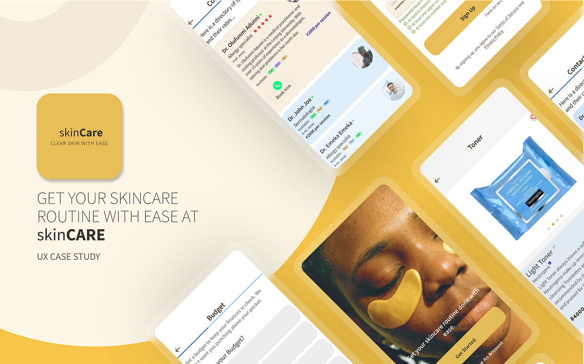 On Designing skinCARE: A UX Case study | by Dipo Apelehin | Medium