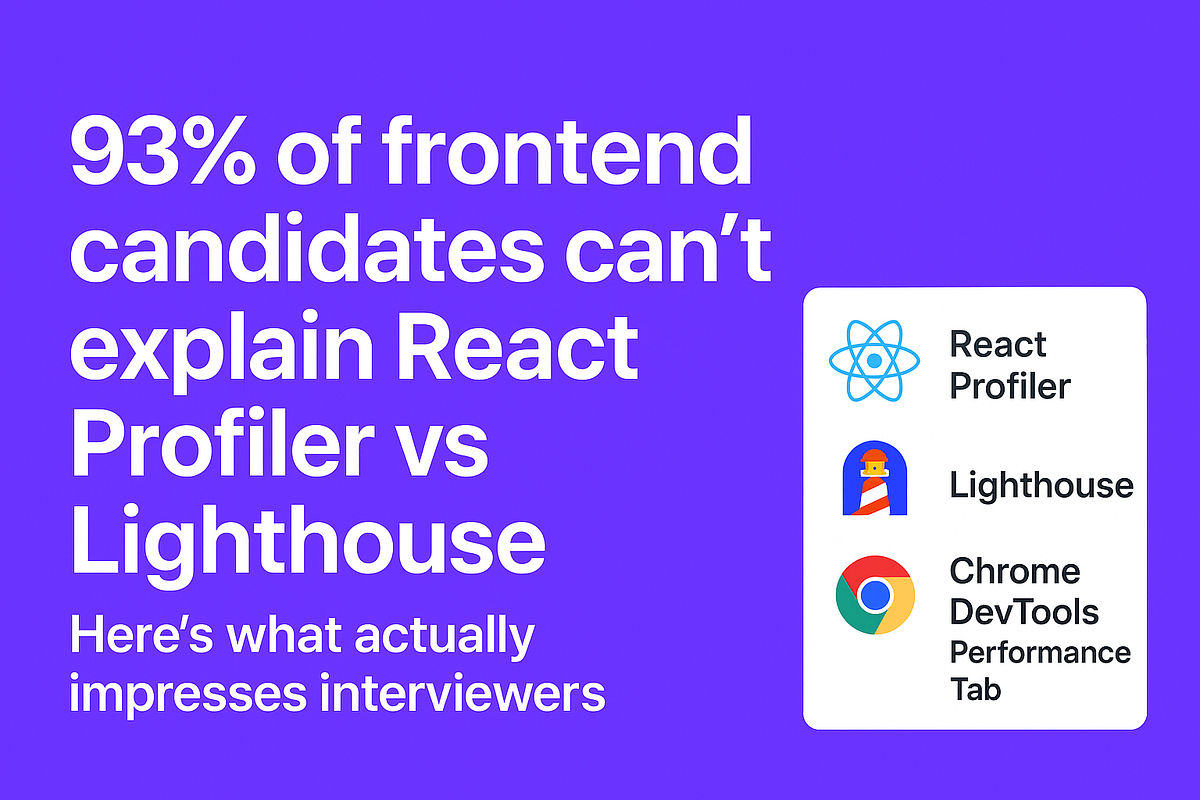 93% of Frontend Developers Can’t Explain React Profiler vs Lighthouse ...