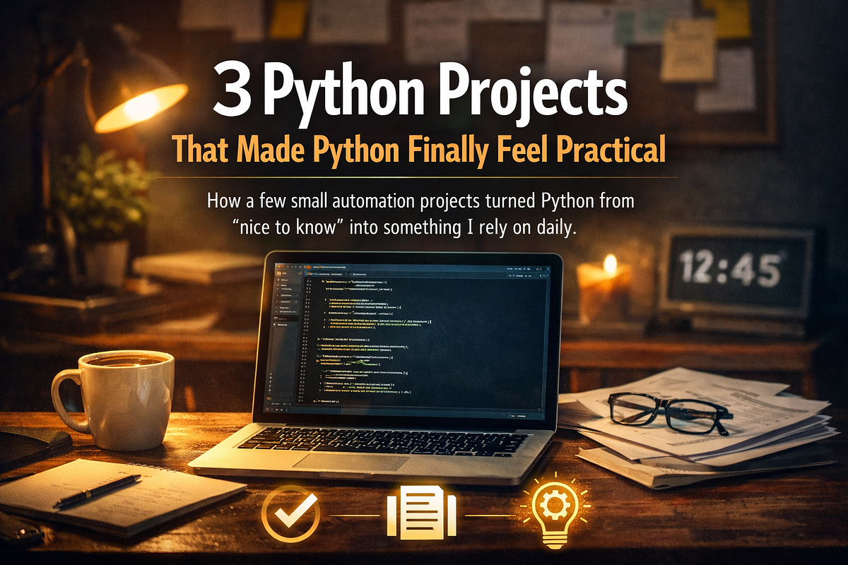 3 Python Projects That Made Python Finally Feel Practical | by Muhummad Zaki | Jan, 2026 ...