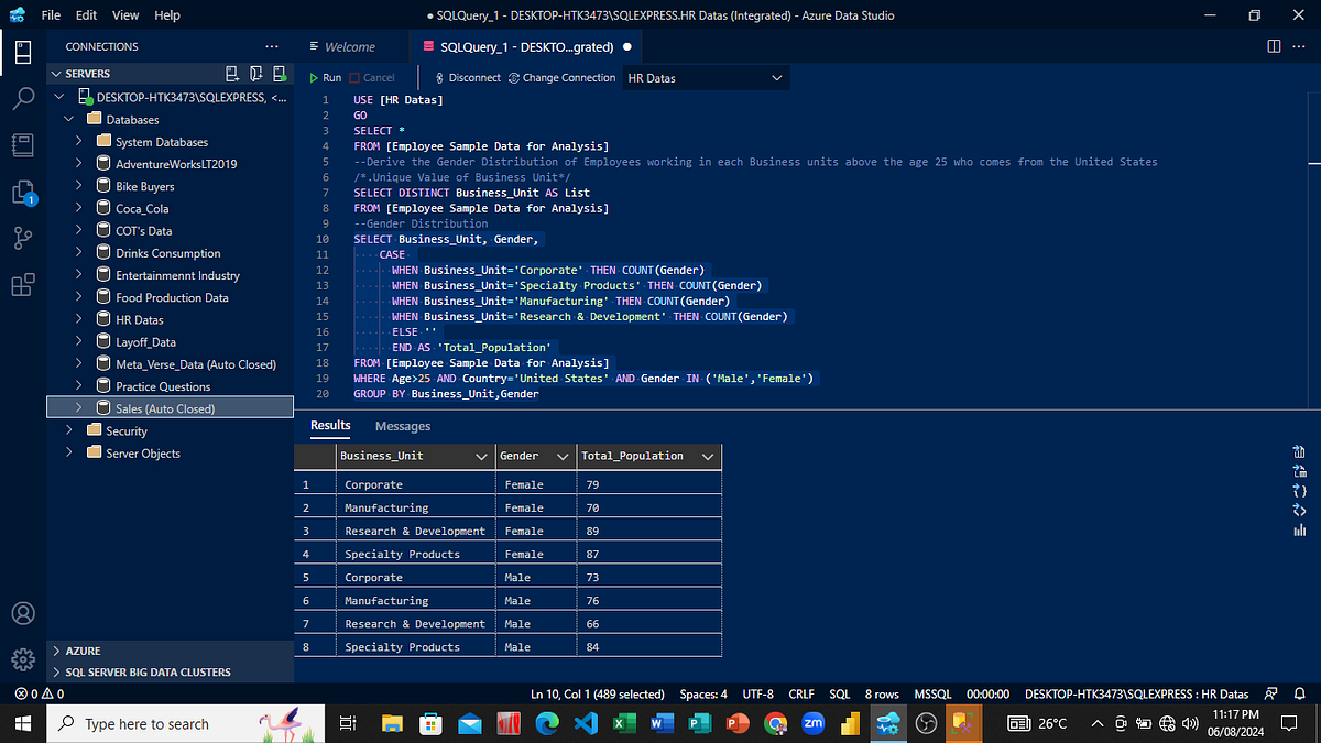 *Unlocking Insights from Separate Databases with Azure Data Studio* | by Jones Osele | Jun, 2024 ...