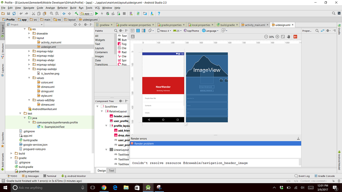 Week #3 — Make a Page Profile On Android Studio | by Byan Fernando | Medium