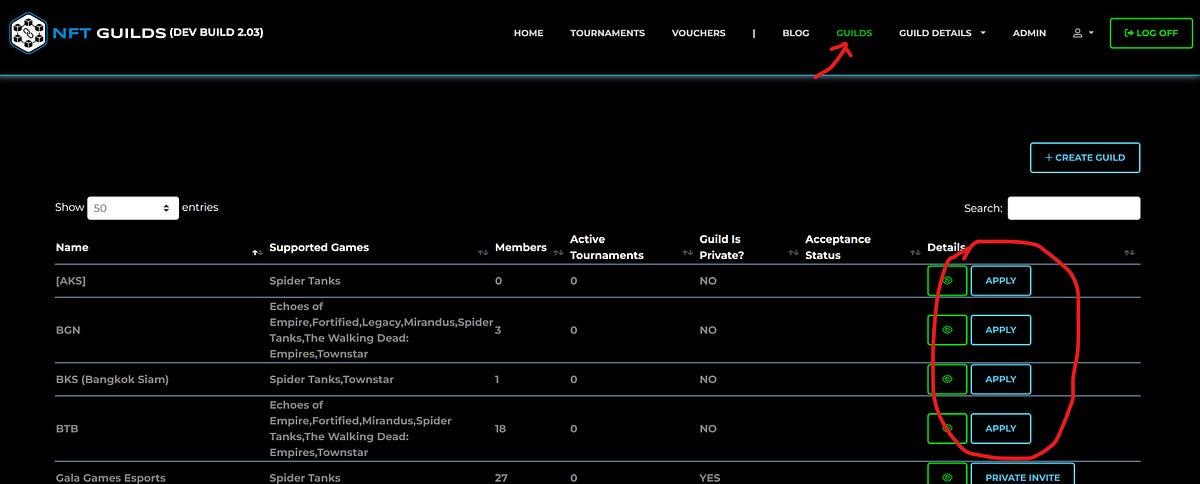 Applying to a guild and accepting guild members | by NFTGuilds ...