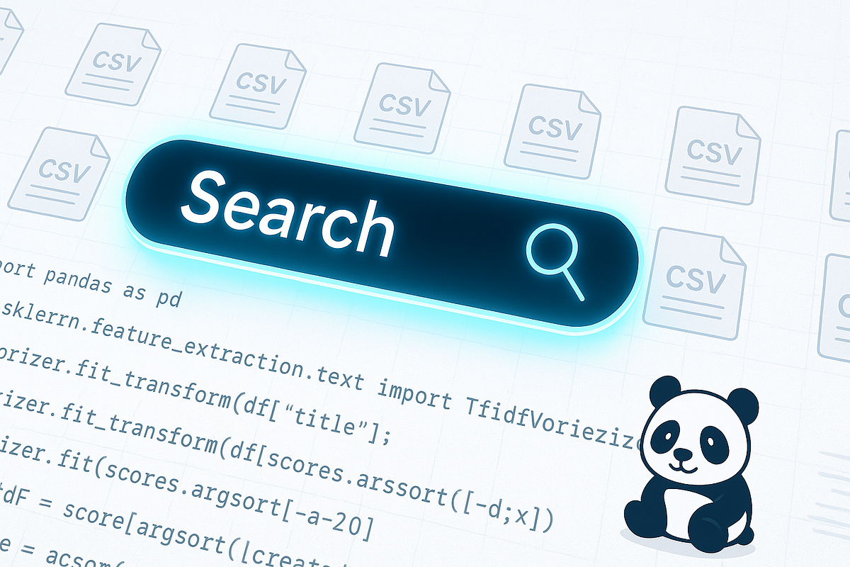 🐼 I Built a Pandas-Powered Search Engine Over 10M Rows Using Just CSVs and Zero Databases | by ...