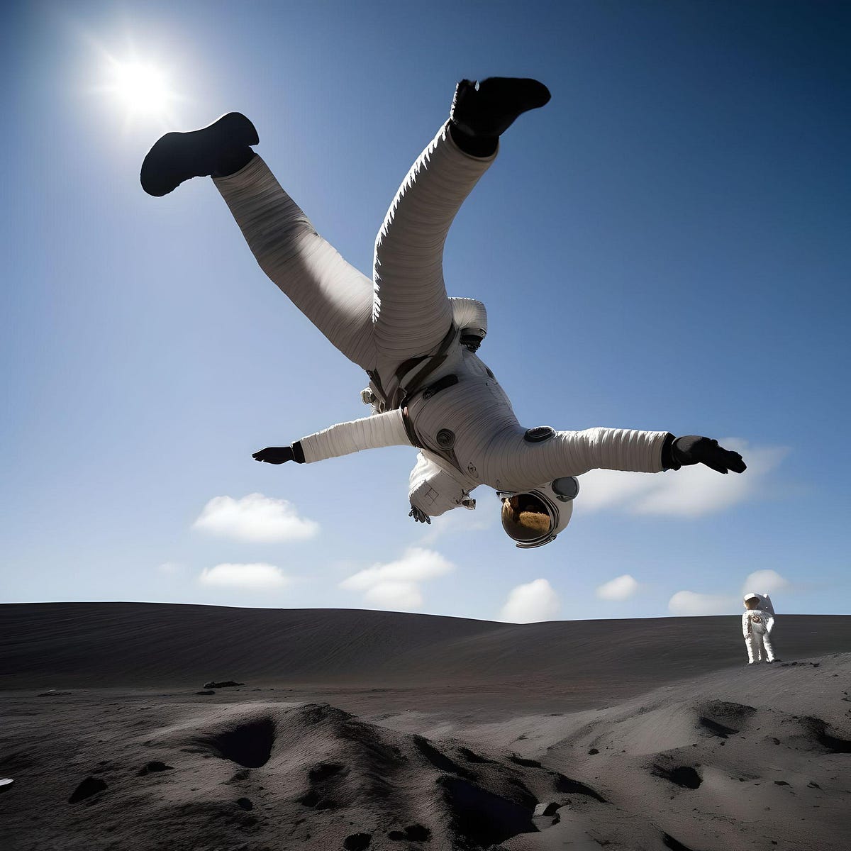 Sam Does a Back Flip On the Moon’s Surface | by Robert G. Longpré [he ...