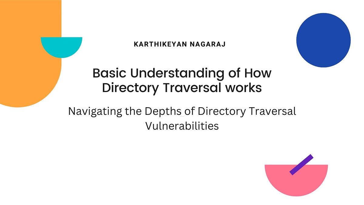 Basic Understanding Of Directory Traversal 2023 By Karthikeyan Nagaraj Infosec Matrix Medium