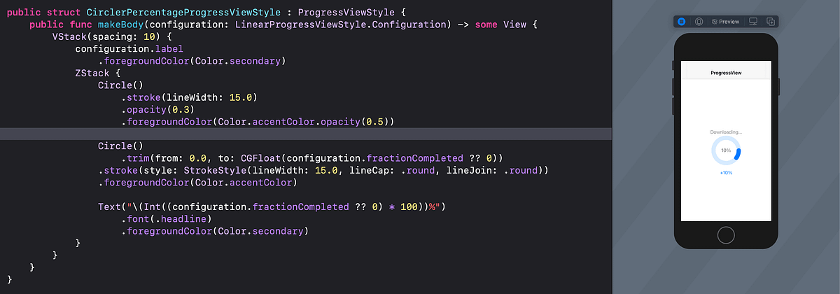 SwiftUI: How to make circular progress View? | by Prafulla Singh | Medium