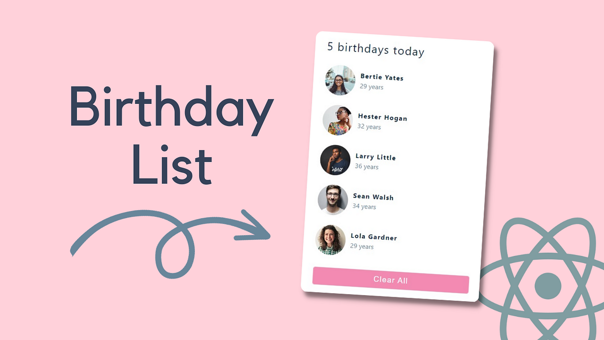 Master React by Building a Birthday List Project Using Hook and Vite ...
