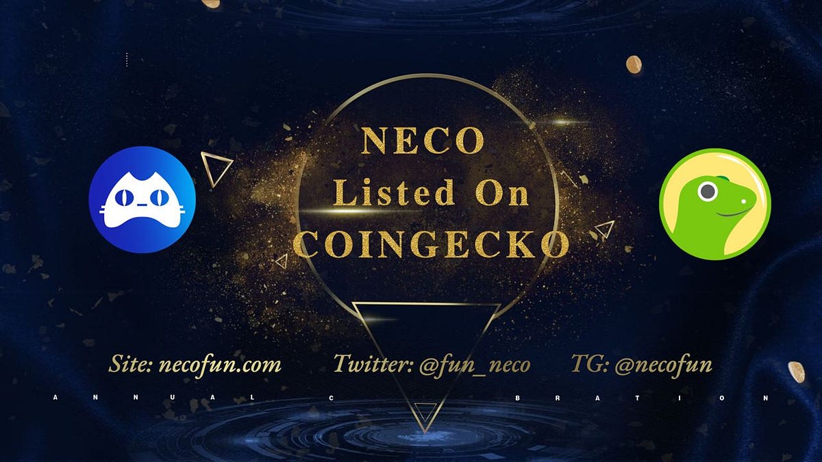 Congrats! NECO is Listed on CoinGecko! - Neco Fun - Medium