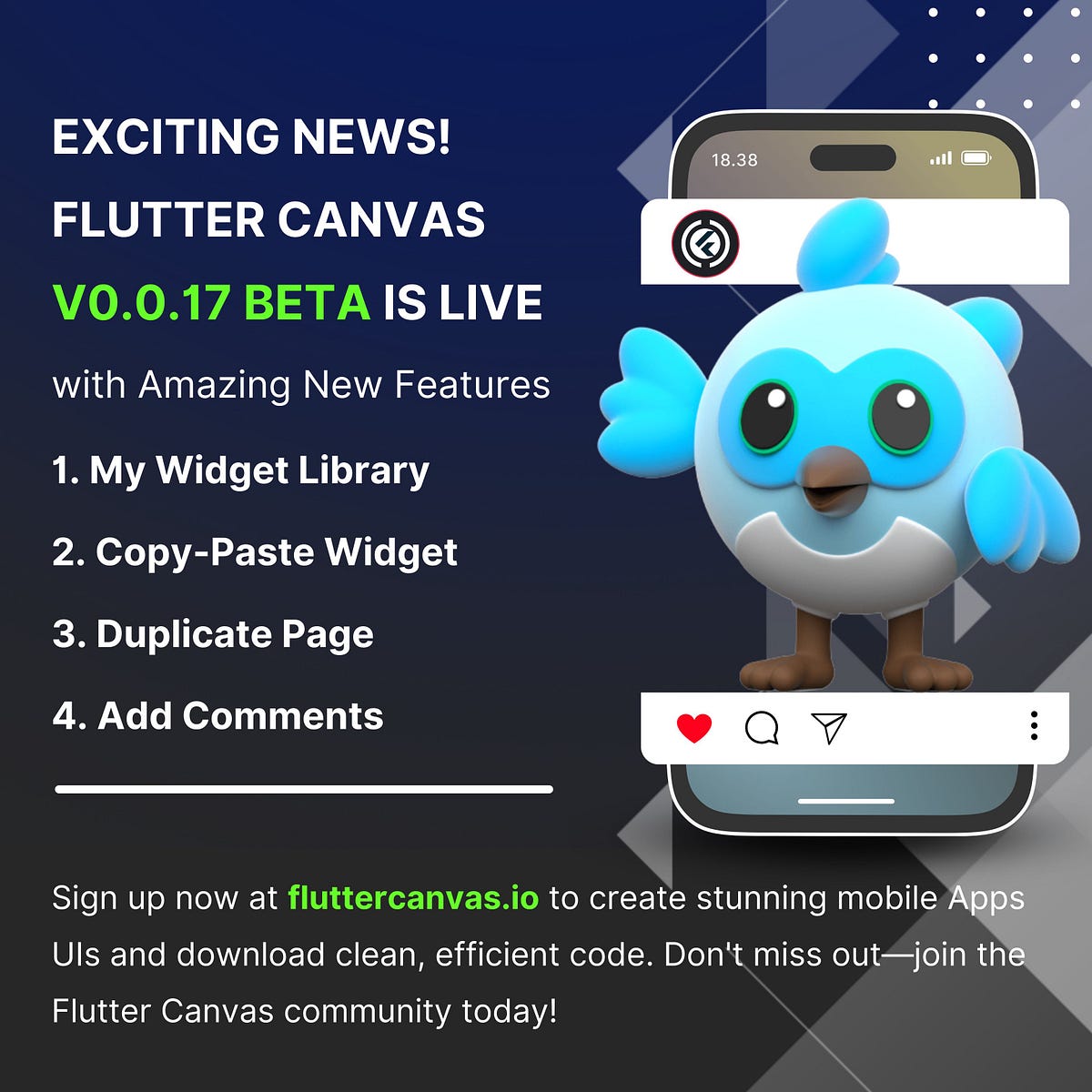 Exciting News Flutter Canvas V0017 Beta Is Live By Flutter Canvas