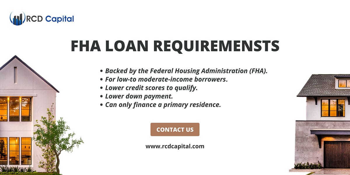 FHA Loan Requirements — RCD Capital - RCD Capital - Medium