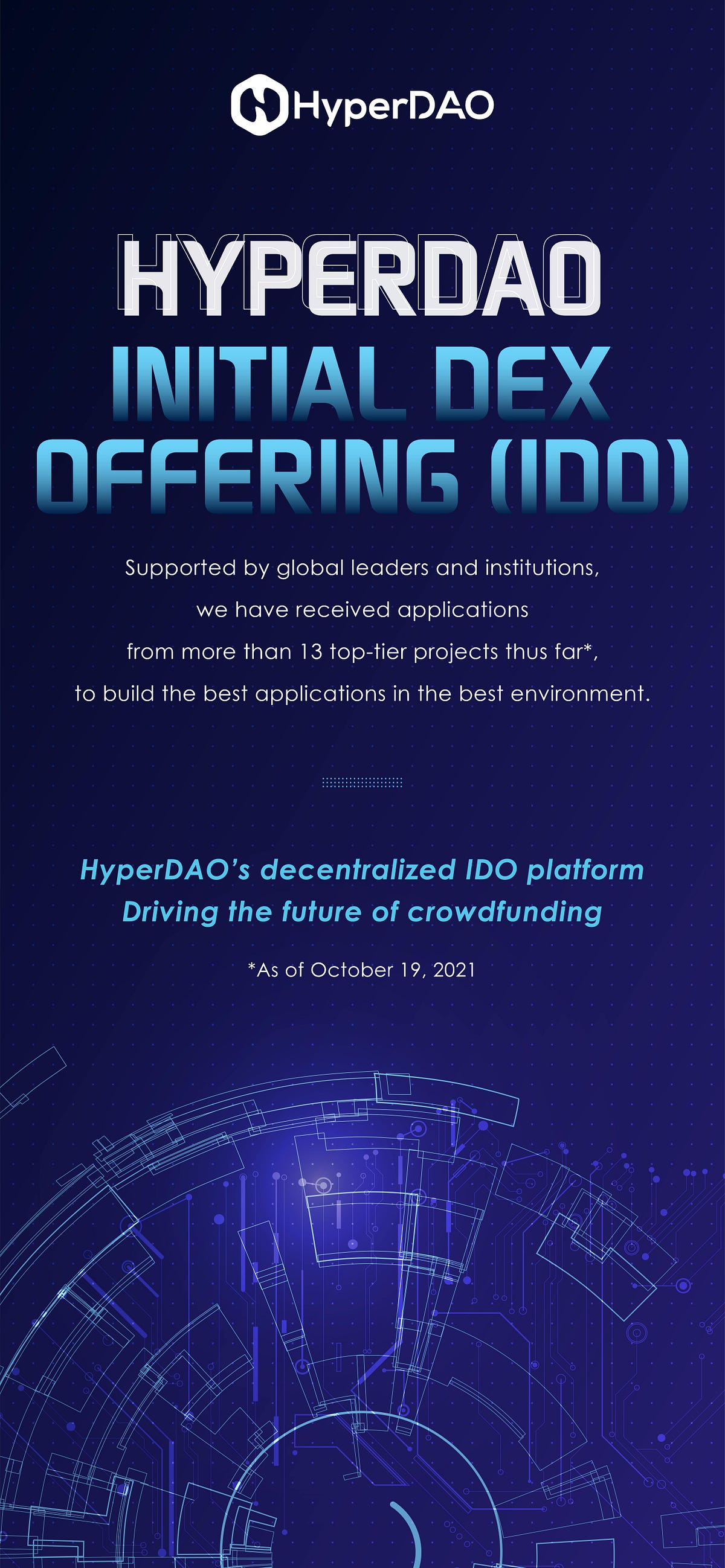 HyperDAO Initial Dex Offering (IDO) Supported by global leaders and institutions, we have ...