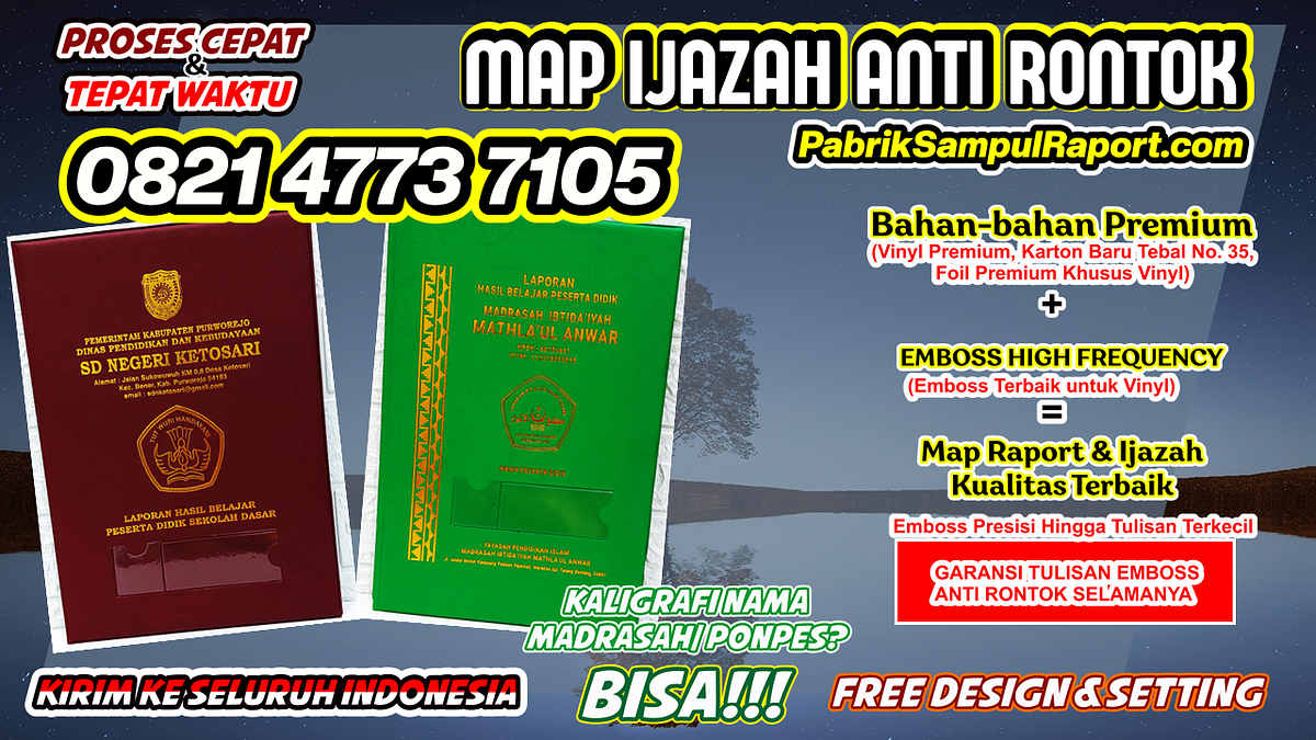 0821–4773–7105 Sampul Raport Sd Map Ijazah di Belitung Timur | by ...
