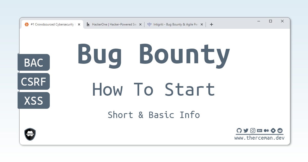 How To Start Bug Bounty Hunting. Short & Basic Intro to Bug Hunting ...