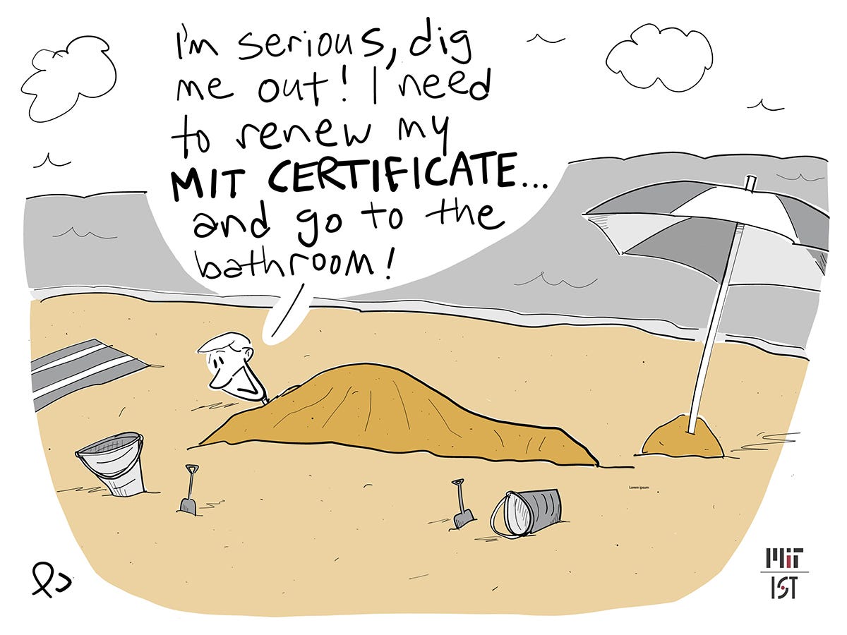 Kids, don’t leave dad hanging!. Or, buried. Anyway, this cartoon is for ...