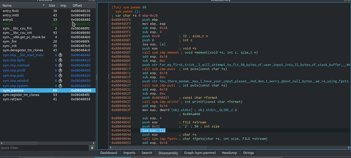 ROP Emporium — 0x1 Ret2Win (x86 & x64) | by Yudha Primadiansyah | Medium