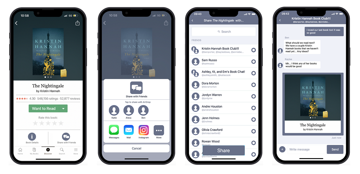 Goodreads App Redesign Project. A new chat feature to make connecting ...