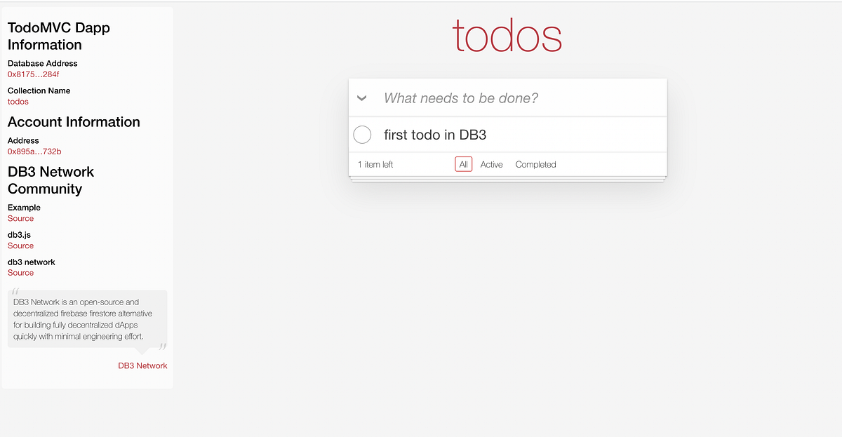 Build a decentralized CRUD application using Typescript, React, and DB3.js | by Man Xu | CoinsBench