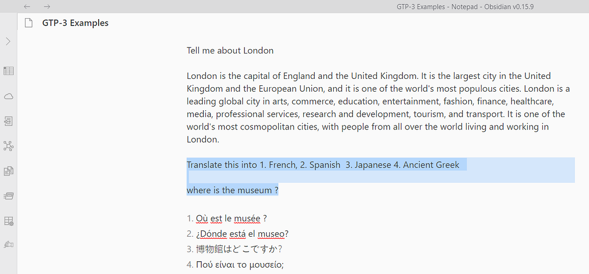 Obsidian’s Open AI GPT-3 Text Generator | by David R Oliver | OS ...