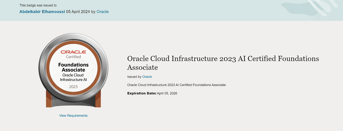 How I Passed The Oci Ai Foundations Associate 2023 By Abdelkabir Elhamoussi Medium