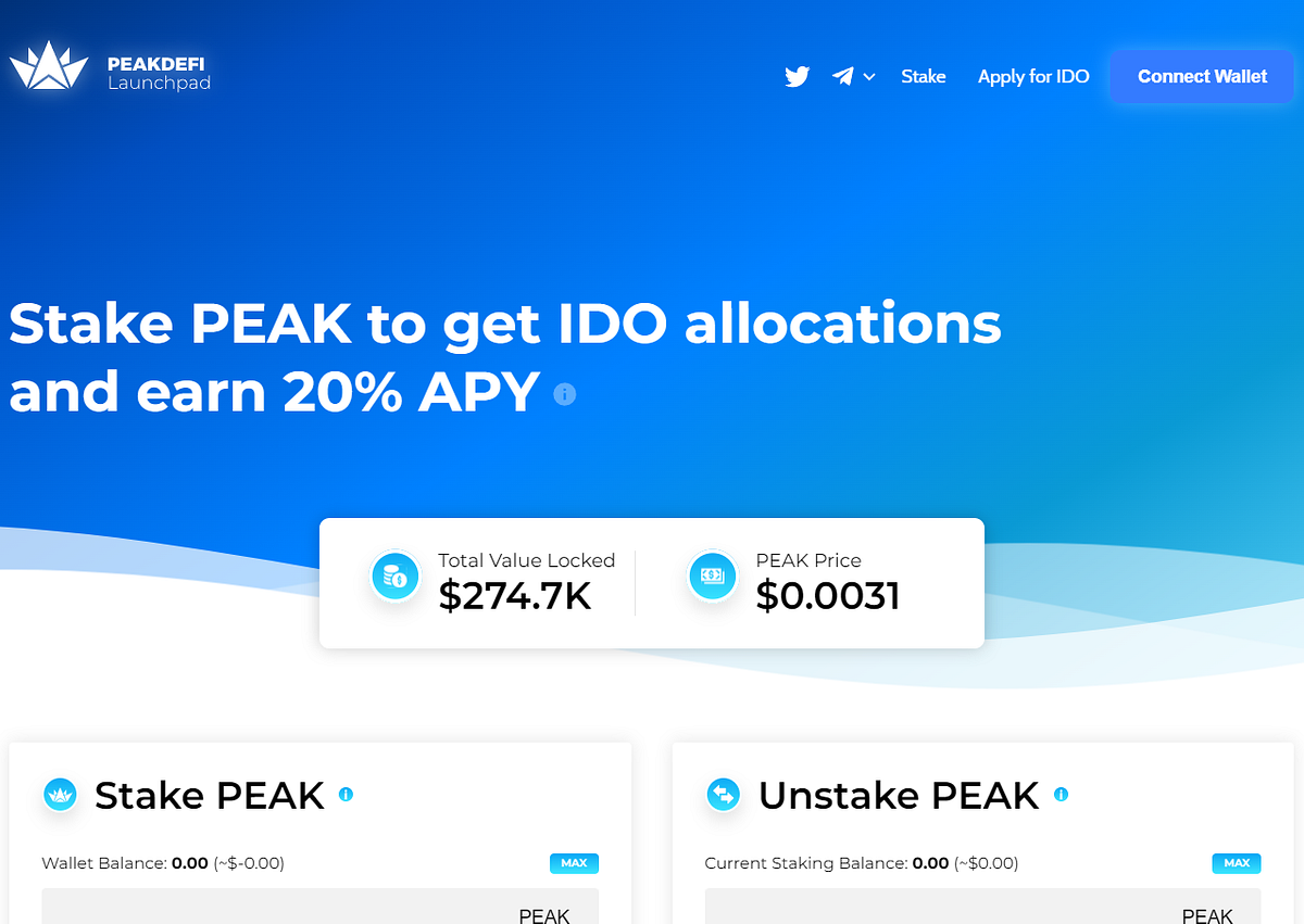 PEAKDEFI Launchpad — What is it?. In recent years, the crypto market has… | by Blocksnider | Medium