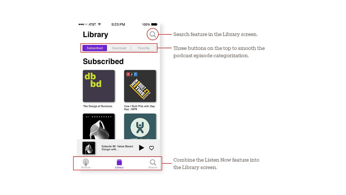 Apple Podcast App Redesign. Episode searching and categorization. | by ...