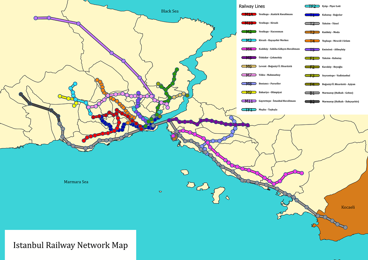 Mapping Railway Network of Istanbul | by Hilmi Emre Goktas | Medium