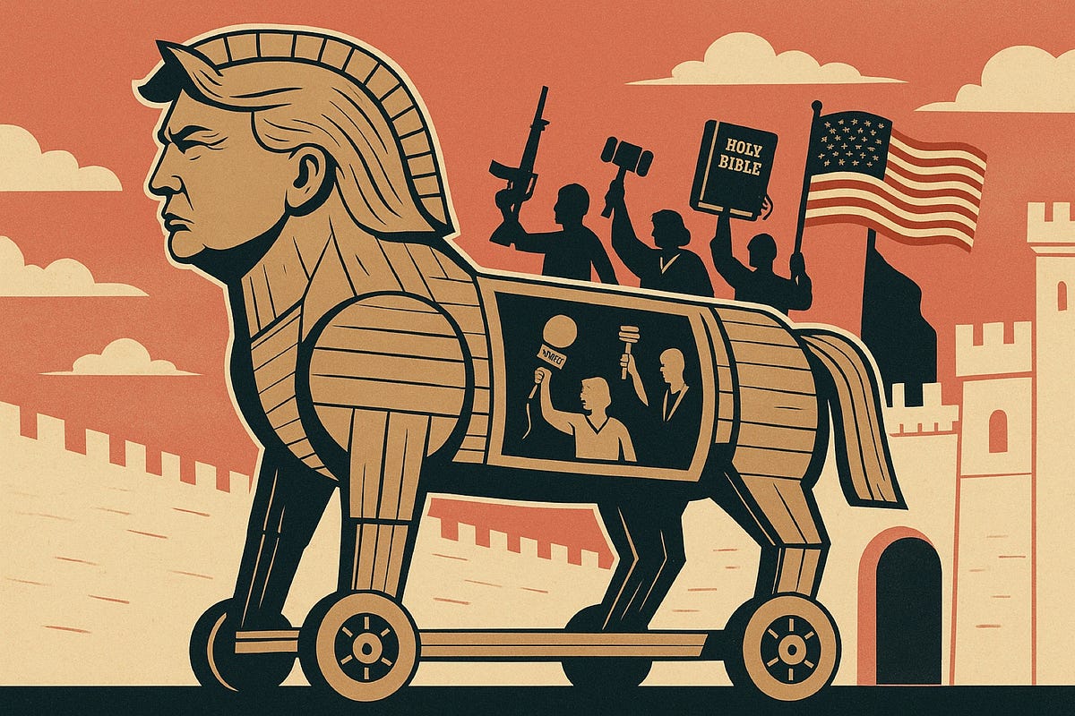 THE MODERN TROJAN HORSE — HOW DONALD TRUMP INFILTRATED AMERICA’S GATES ...