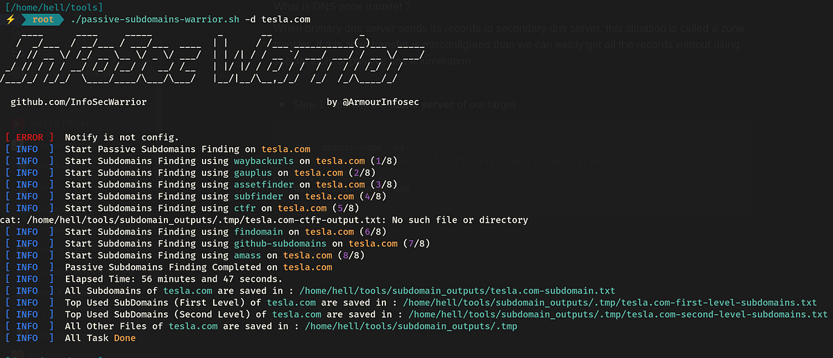 Passive Subdomains Warrior. In this blog i will show how to install ...