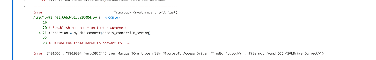 Issues: Convert microsoft db to CSV | by Theexplorer.MDTT | Medium