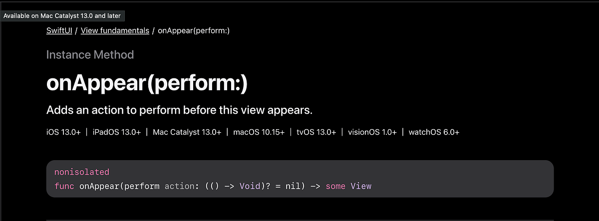 [SwiftUI] .task() vs .onAppear. .task() modifier와 .onAppear() modifier에… | by Miya | Medium