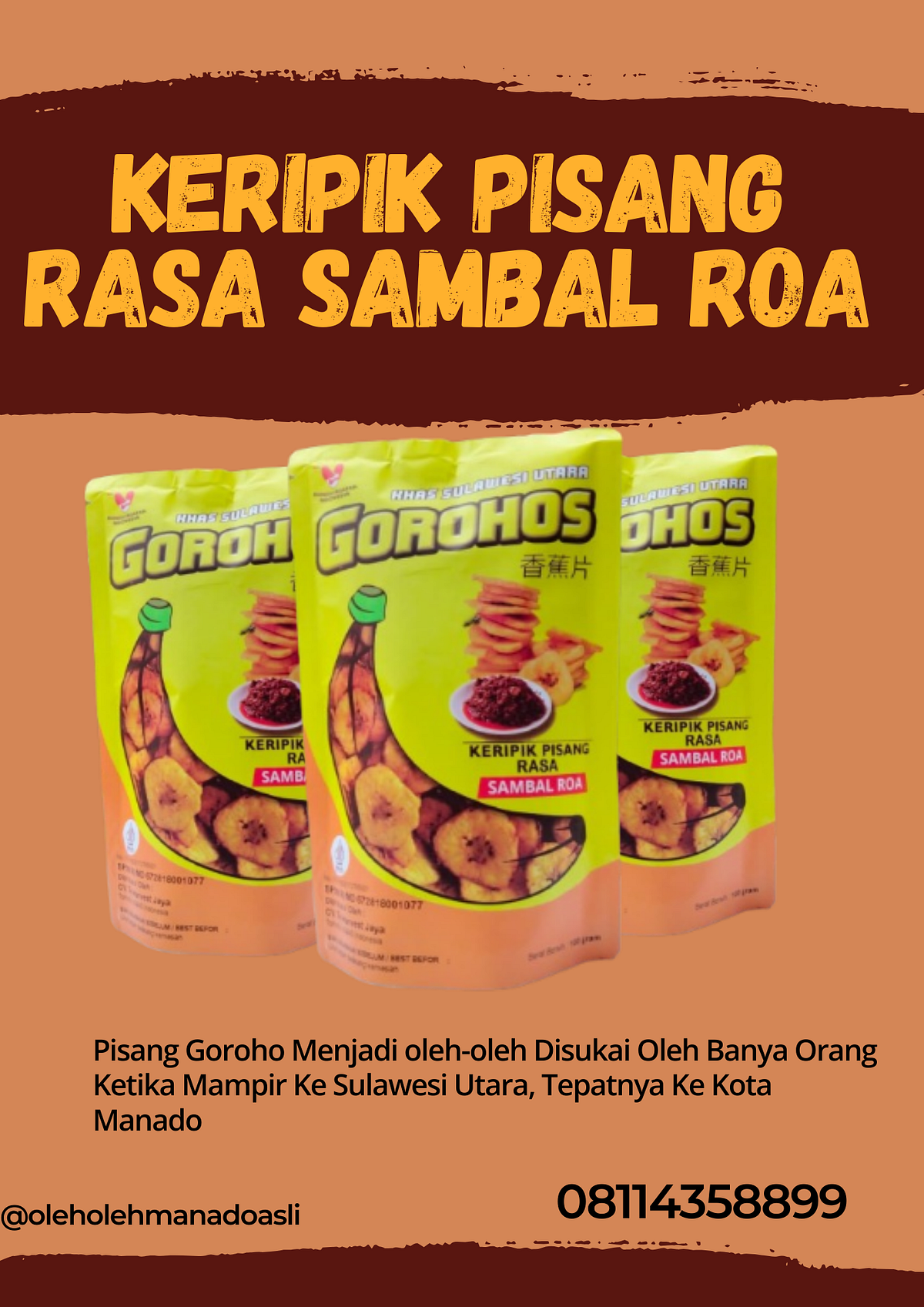 Jual Keripik Pisang Rasa Sambal Roa | by +62 811-4358-899 | Produsen ...