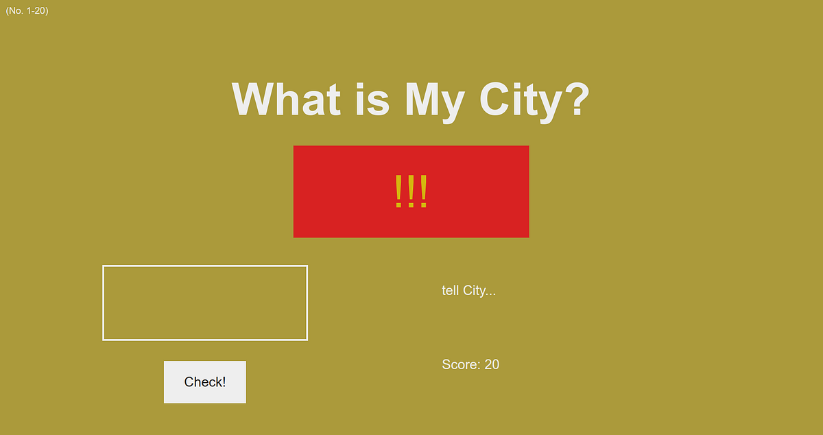 Building a game webpage: What is My City? | by Juliusnyajuaya | Oct ...
