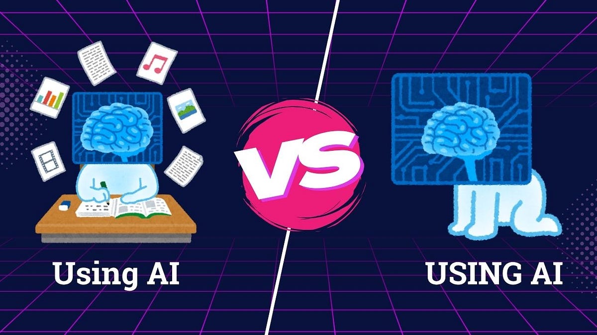 Using AI vs. USING AI. The difference between using an AI for… | by Sneha Pandey | Medium